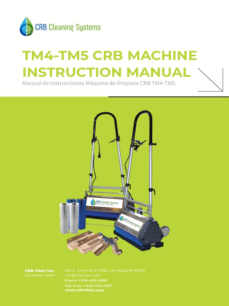 TM4 TM5 CRB Machine Instruction Manual 2021 | PDF | Screw | Machines