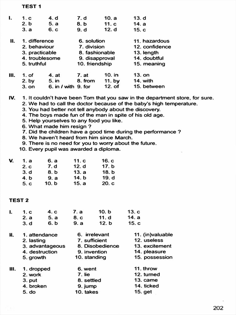 Answer Key | PDF