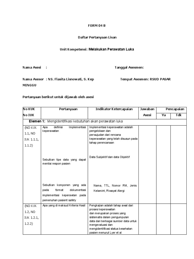 Form 4B - Flasita Rsud Pasar Minggu | PDF