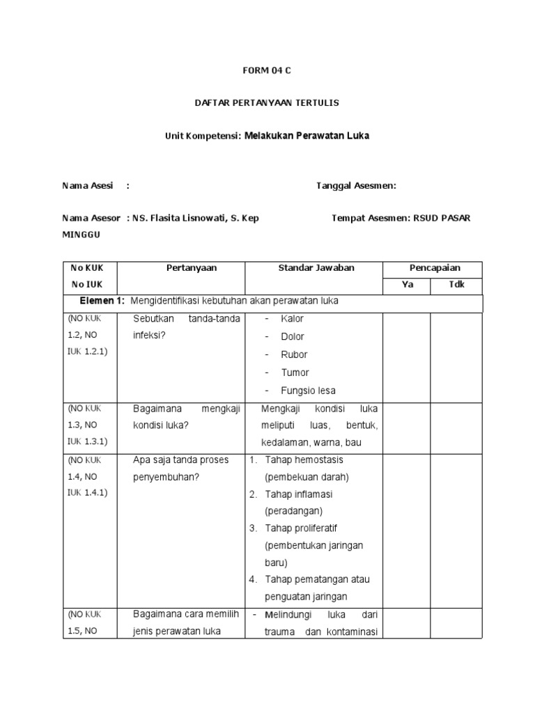 Form 4C - Flasita Rsud Pasar Minggu | PDF
