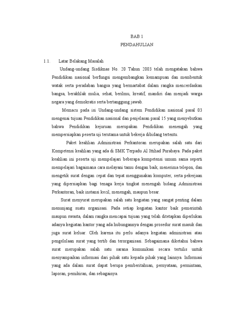 BAB 1 Laporan UKK | PDF