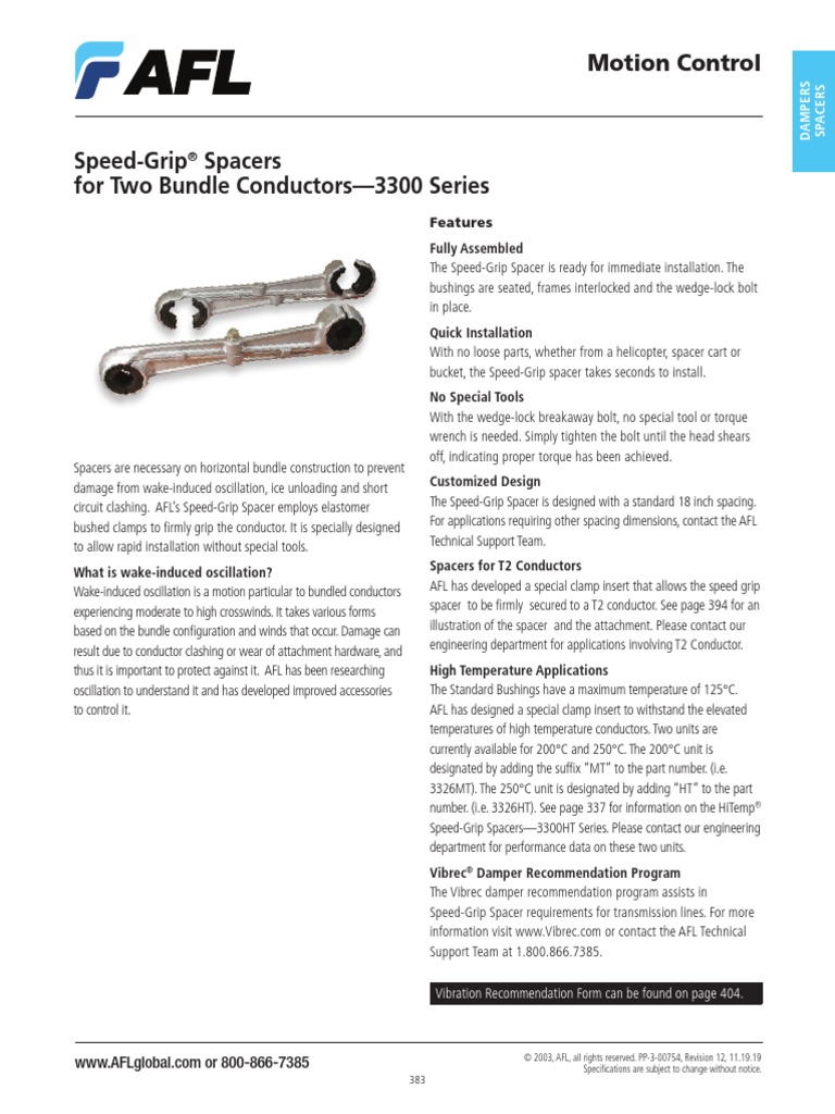 Speed Grip Spacers For Two Bundle Conductors 33 | PDF | Screw ...
