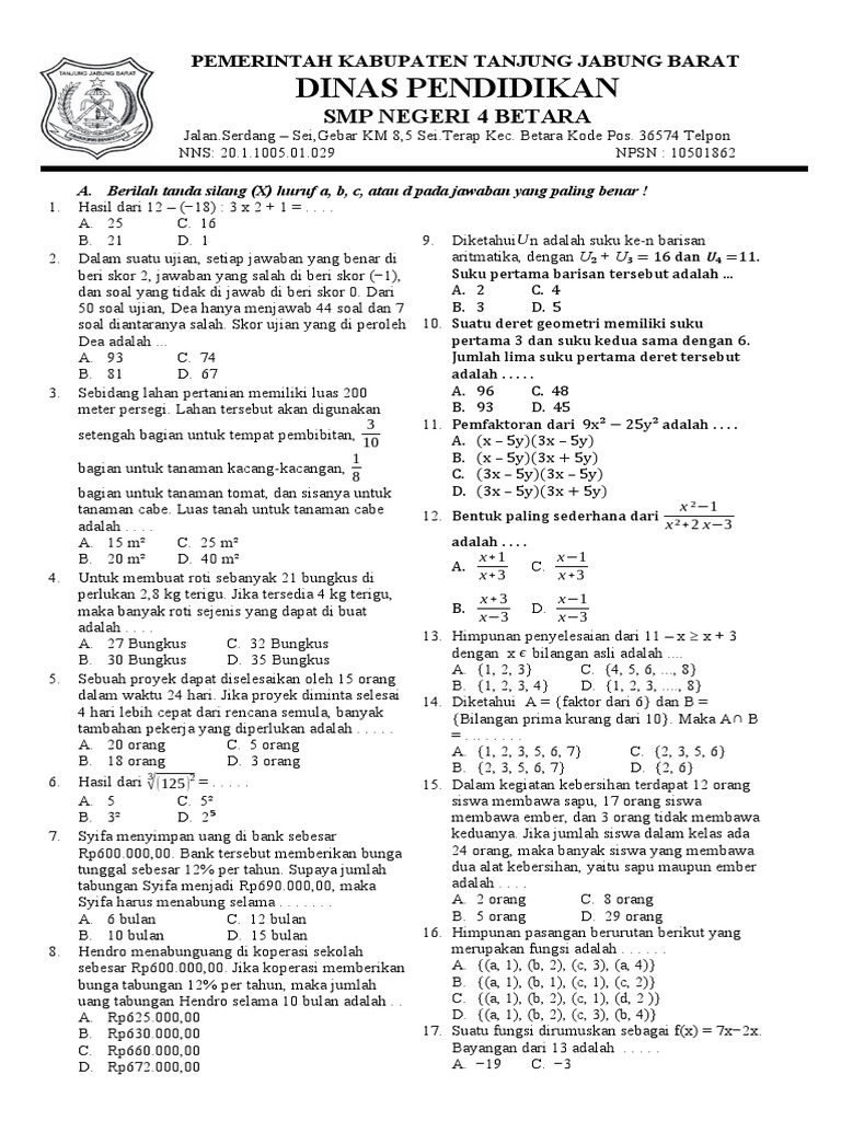 Soal KLS 9 Uas | PDF
