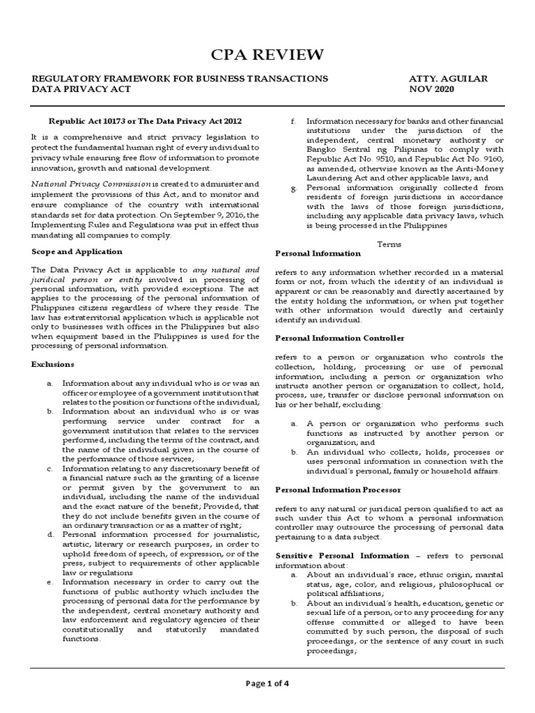 Data Privacy Act Overview and Compliance | PDF | Privacy | Justice