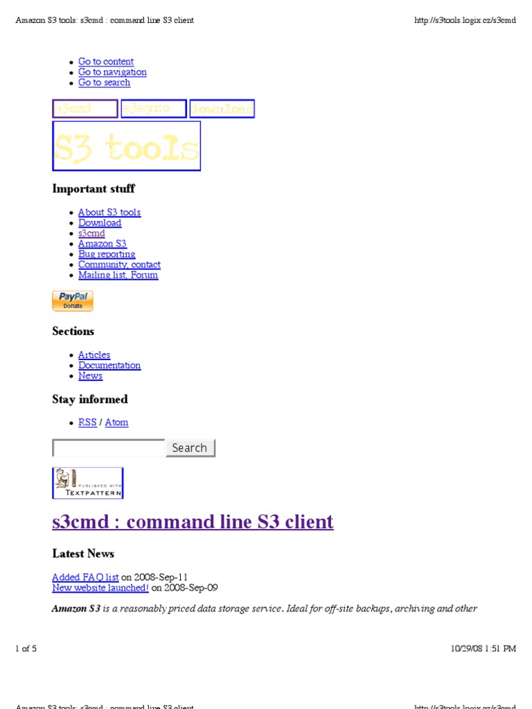 s3cmd Commandlines3client | PDF | Computer File | Computer Data