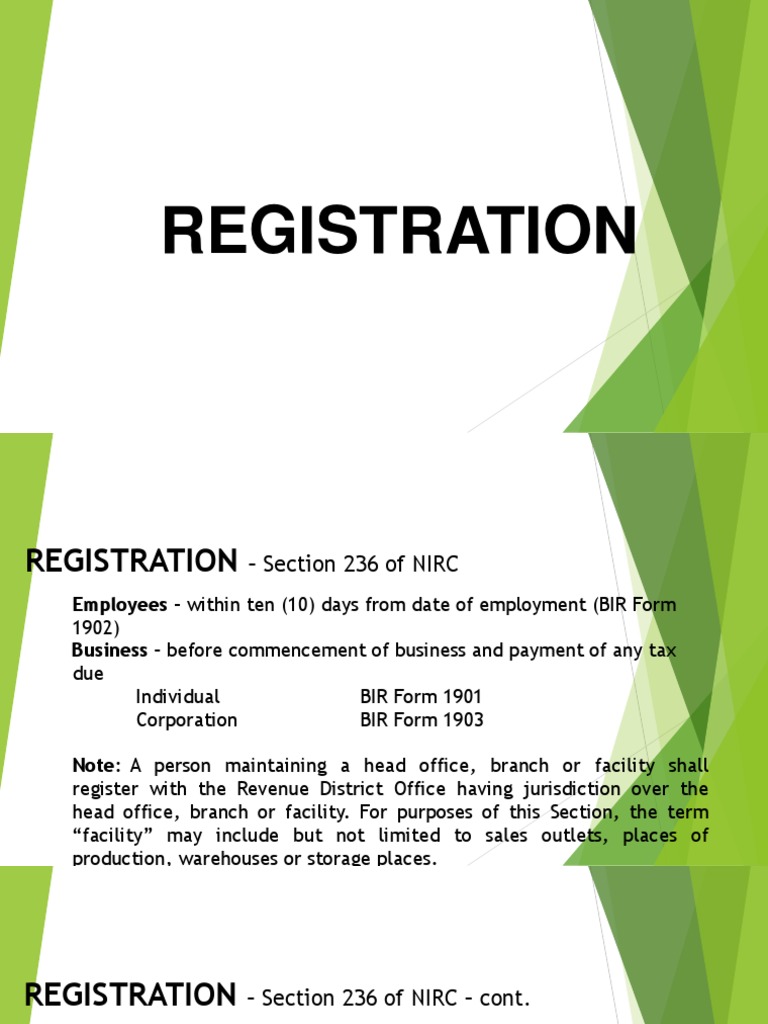 New Business Registration (BIR) | PDF | Value Added Tax | Taxes