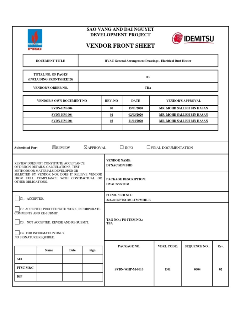 Proposed Updates to HVAC General Arrangement Drawings for Electrical ...