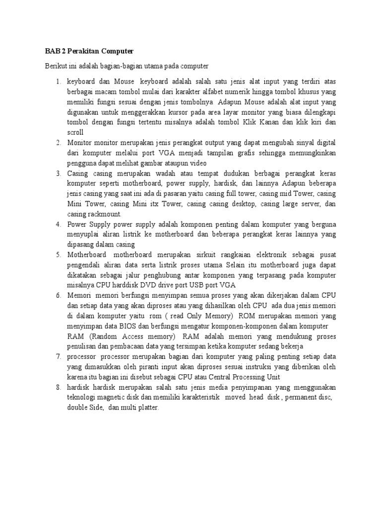 BAB Perakitan Computer | PDF
