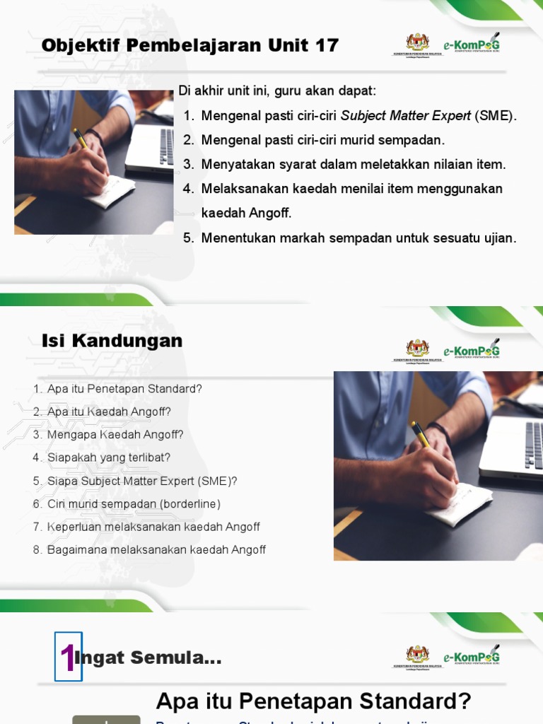 Standard 5 - Unit 17 Kaedah Angoff | PDF