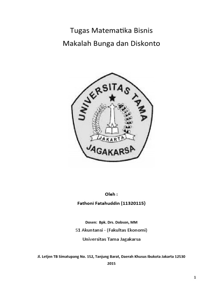 Tugas Bunga Dan Diskonto | PDF