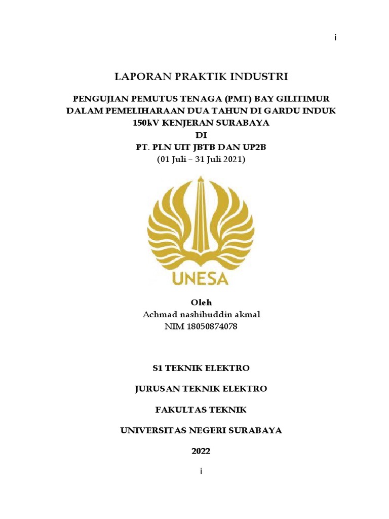 Laporan Praktikum Industri - Akmal Unesa | PDF | Teknologi & Rekayasa