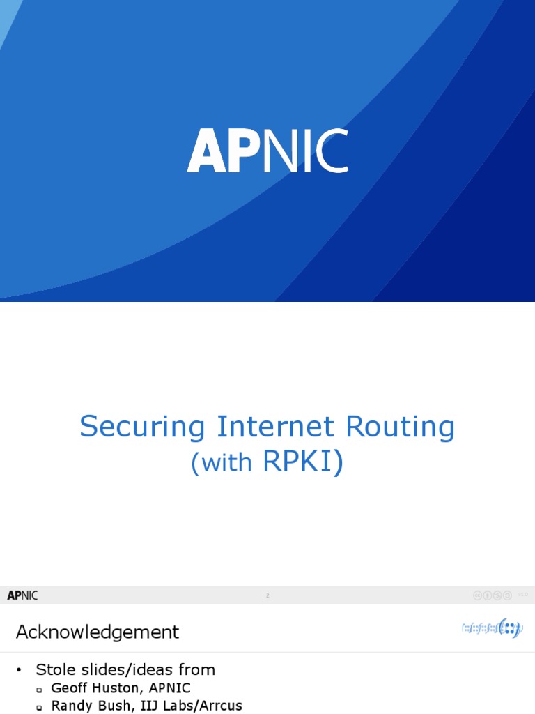 APNIC Securing INternet Routing With RPKI | PDF | Computing | Internet
