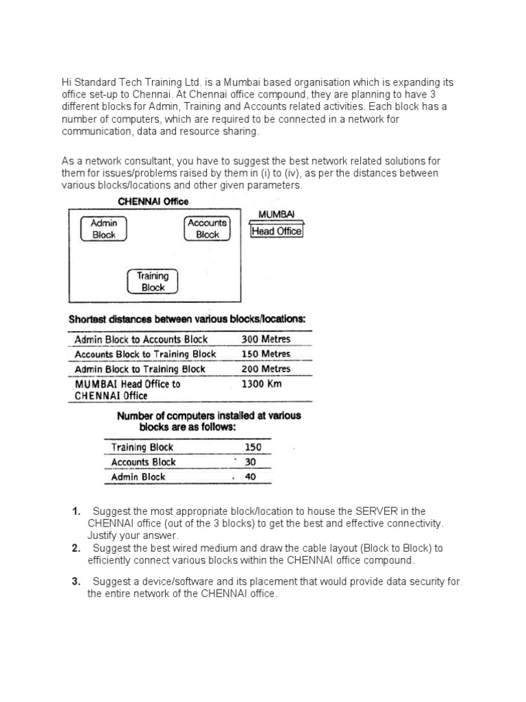 Networking Diagram Based Questions | PDF | Computer Network ...