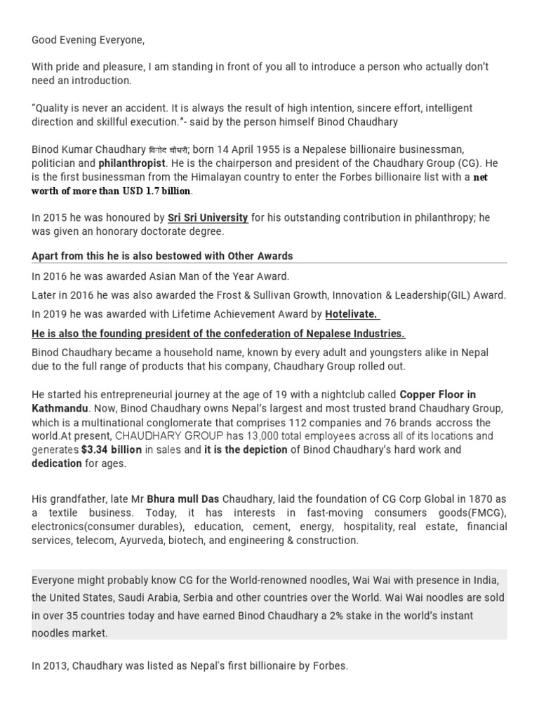 Binod Chaudary | PDF
