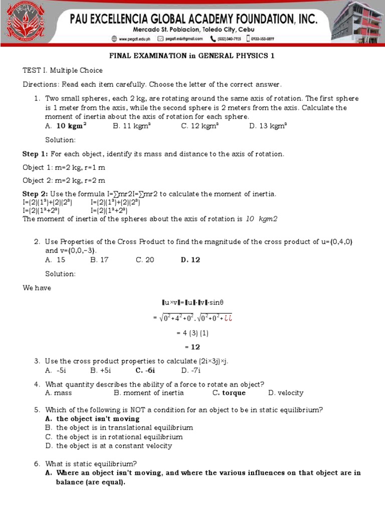 General Physics 1 Final Exam | PDF | Thermal Expansion | Waves