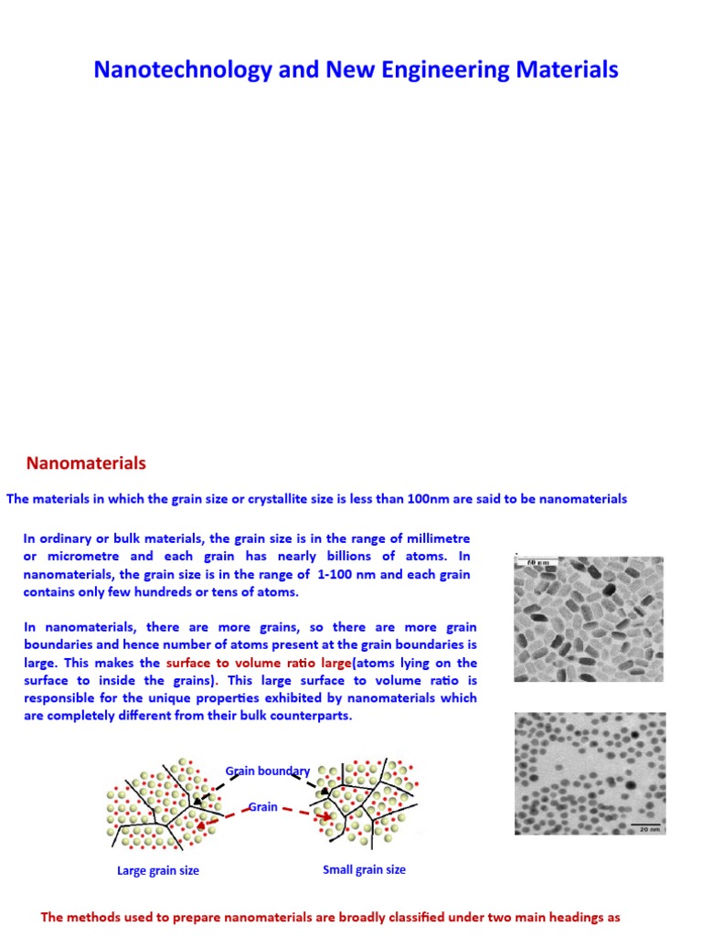 Nanotechnology and New Engineering Materials | PDF | Shape Memory Alloy ...