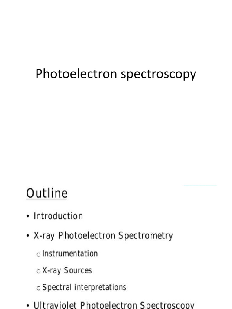 Photoelectron Spectroscopy Basics | PDF | Science & Mathematics ...