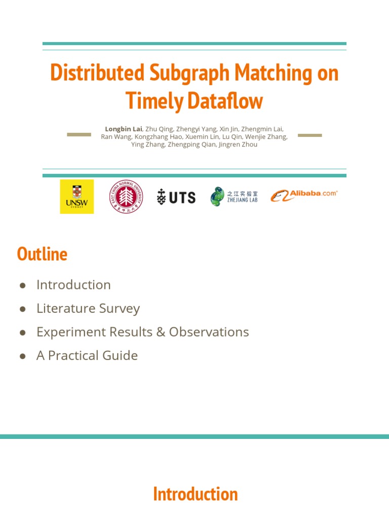 Distributed Subgraph Matching On Timely Data Ow Longbin Lai Zhu Qing Zhengyi Yang Xin Jin