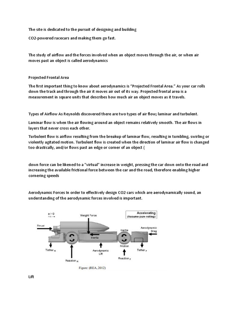 CO2 Dragster Aerodynamics Explained | PDF | Drag (Physics) | Friction