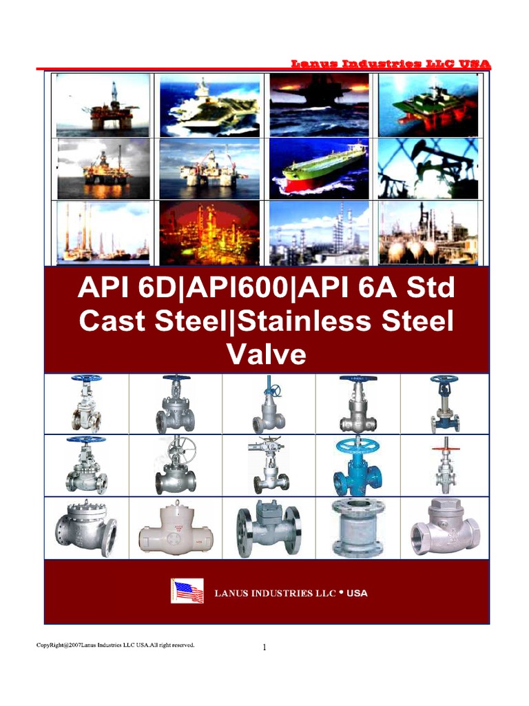 API600 API 6A STD Cast Steel Stainless Steel Valve | PDF