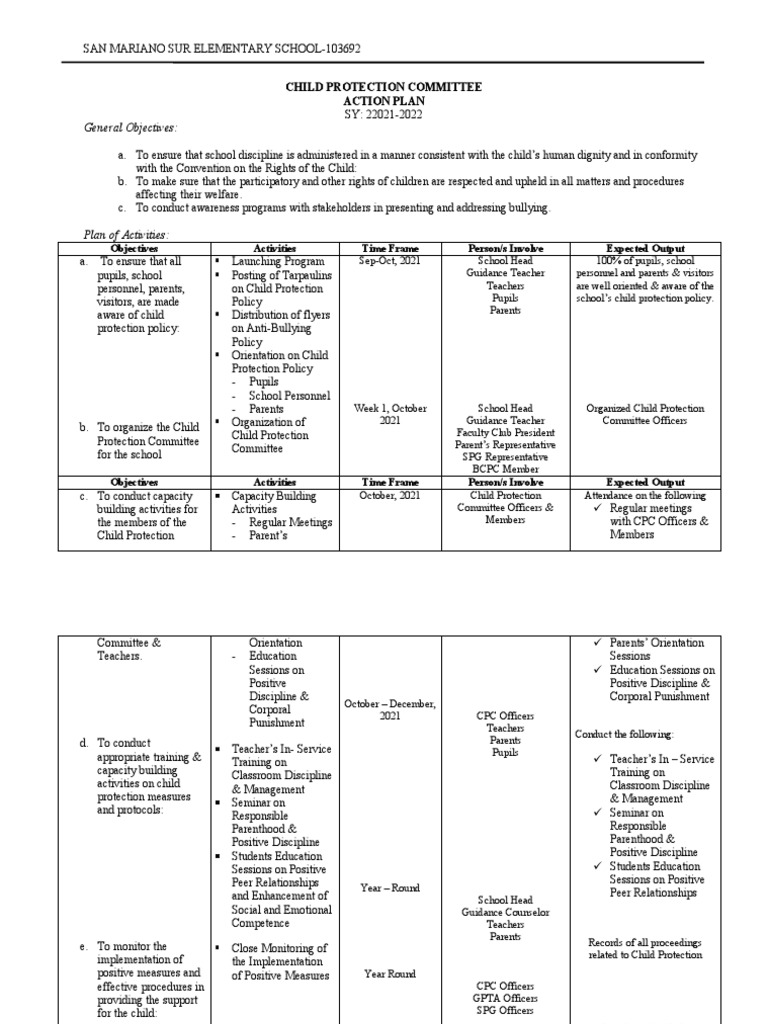 Child_protection_action_plan | PDF | Teachers | Child Protection