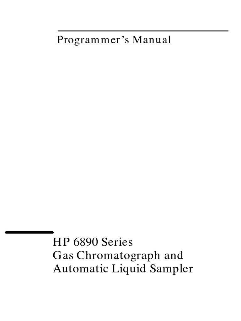 Agilent Com-6890 | PDF | Gas Chromatography