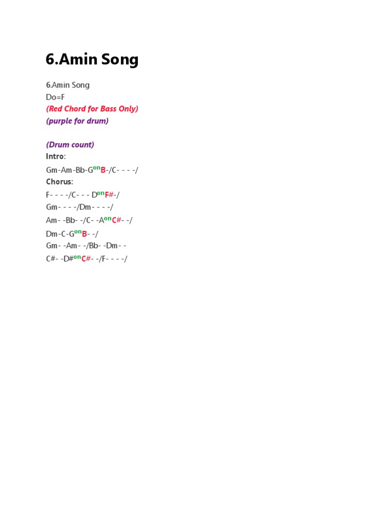 6.amin Song. | PDF