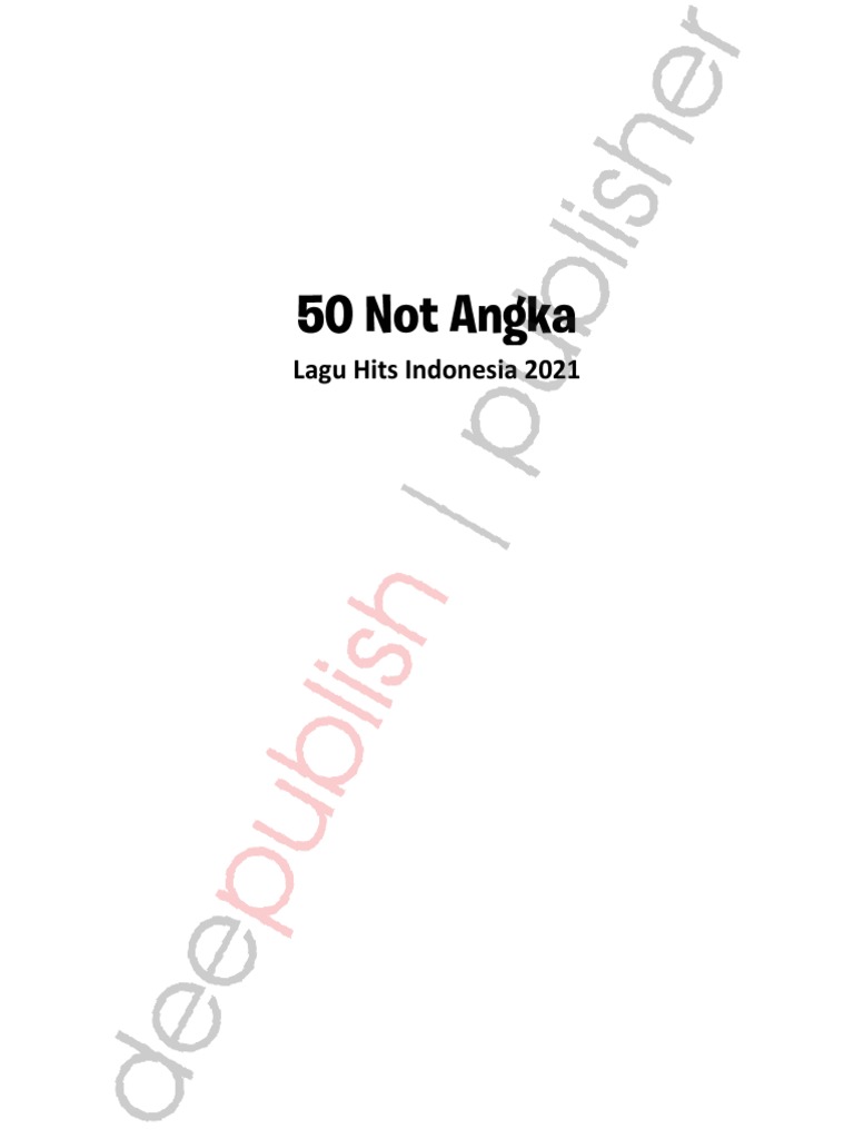 50 Not Angka Lagu Hits - v.1.0 - Letter - Theodore Stanley Rianto Sigit ...