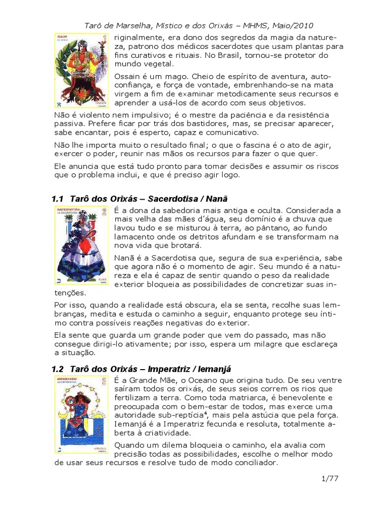 Orixas | PDF | Tarô