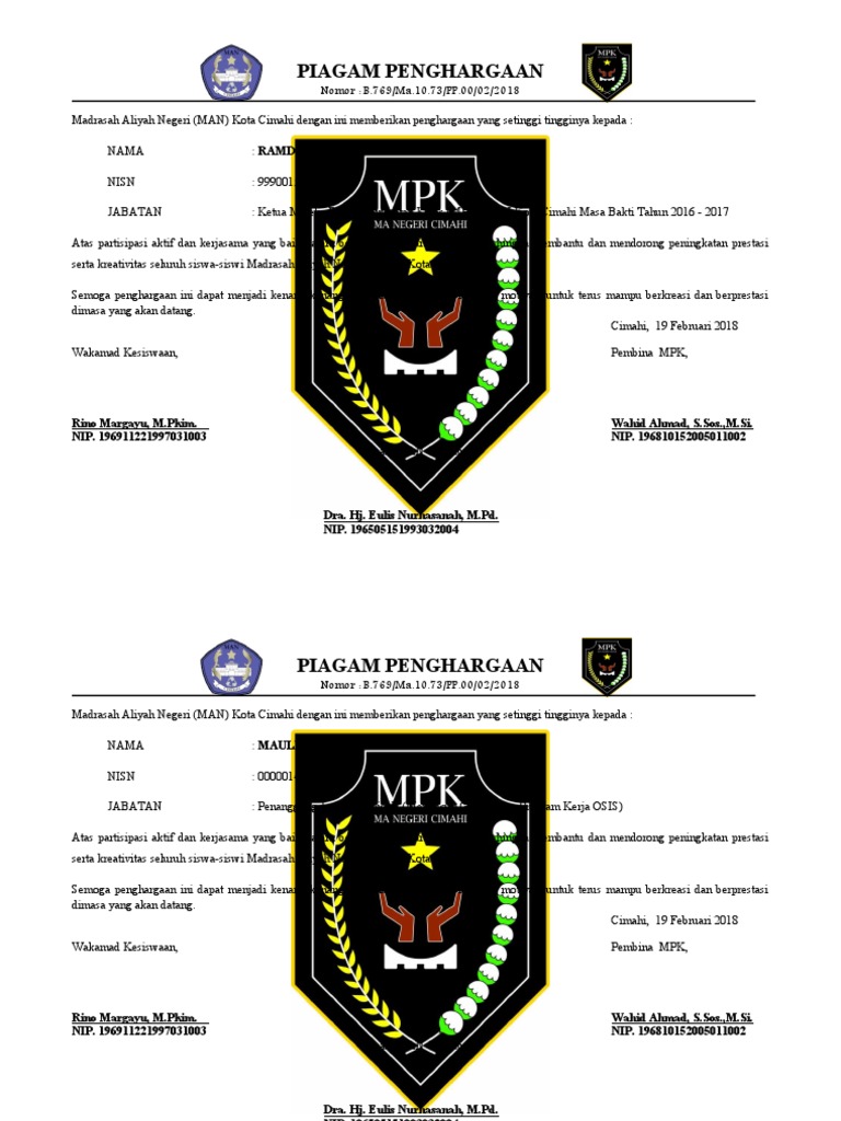 Piagam MPK | PDF