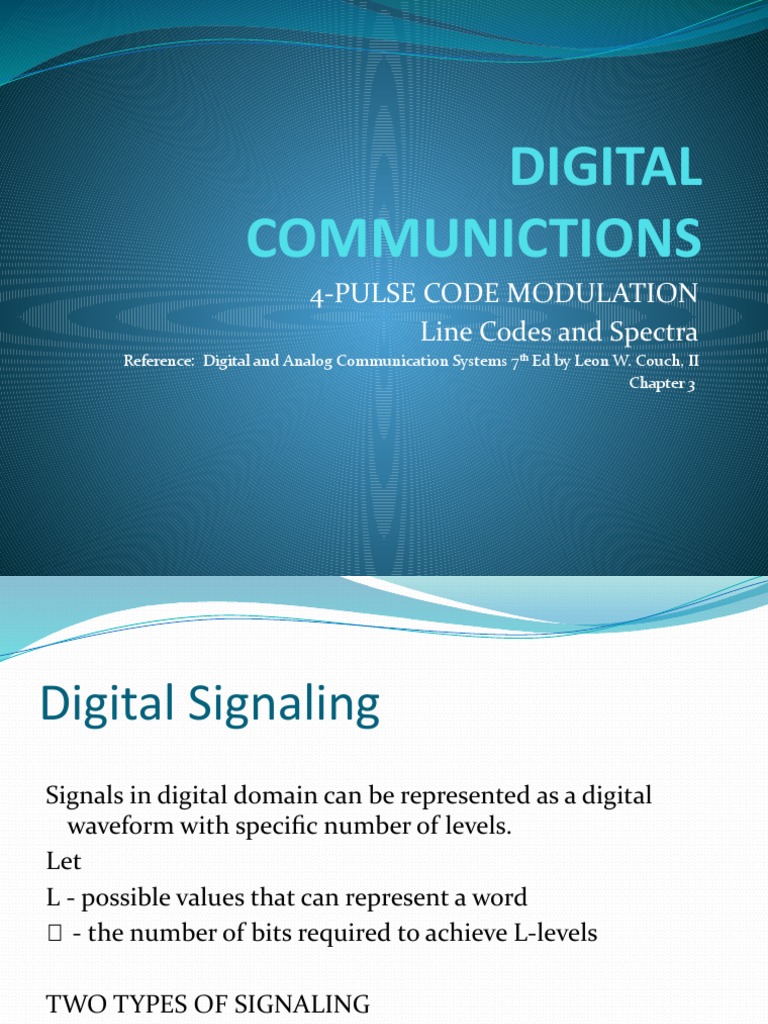 04-Line Codes and Spectra | PDF | Digital Signal | Spectral Density
