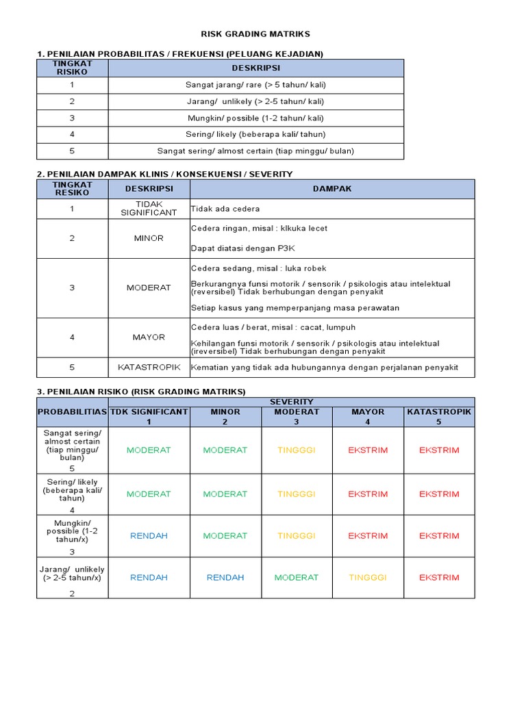 Matriks Penilaian Risiko UKM | PDF