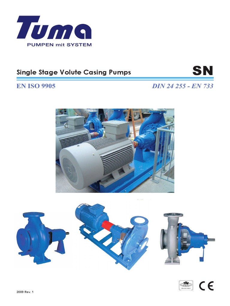 DIN 24255 Standard for Centrifugal Pumps | PDF | Pump | Bearing ...