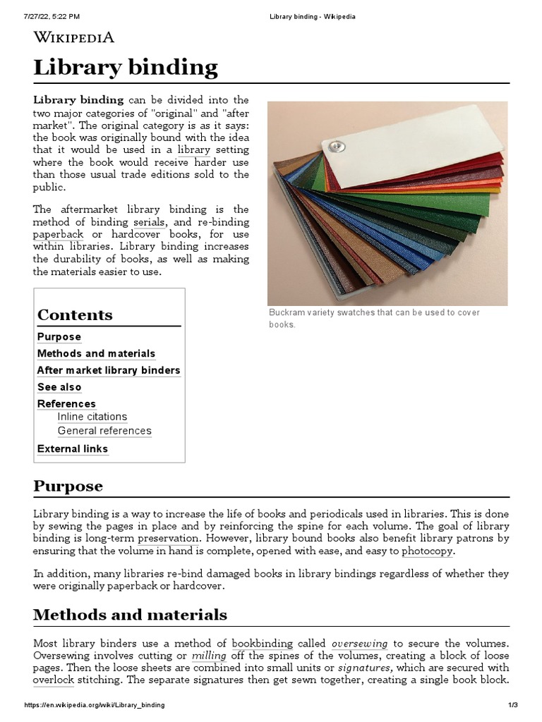 Library Binding | PDF | Bookbinding | Publishing
