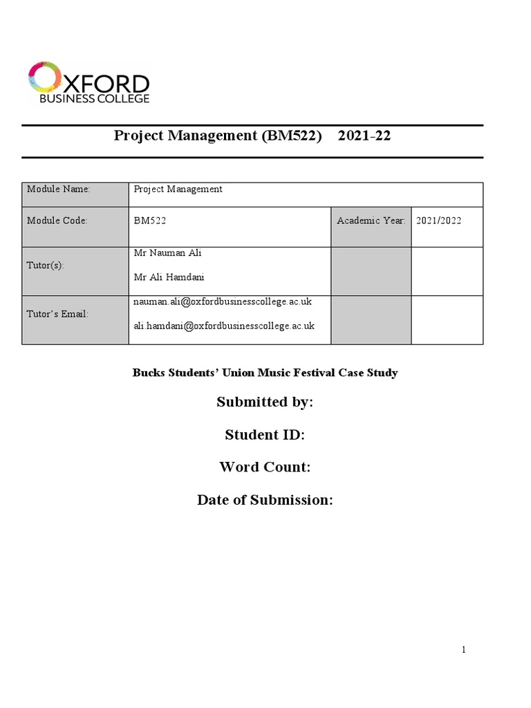 9S-BM522 Project Management | PDF | Project Management | Risk