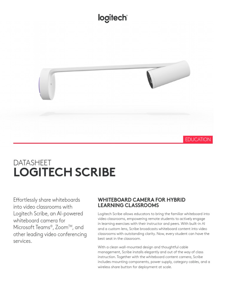 Scribe Edu Datasheet | PDF | Camera | Computer Hardware