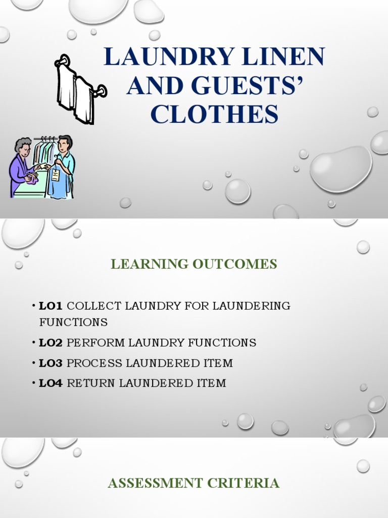 Guest Laundry Procedures and Linen Management | PDF | Washing Machine ...