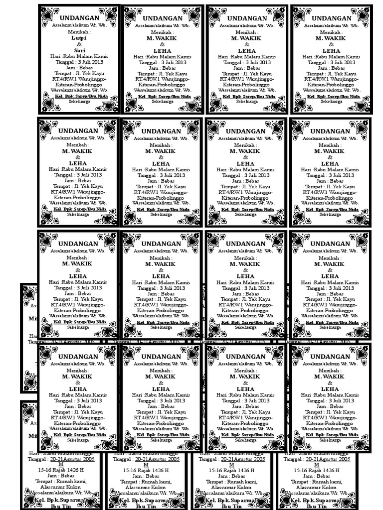 Undangan Rokok 1 | PDF