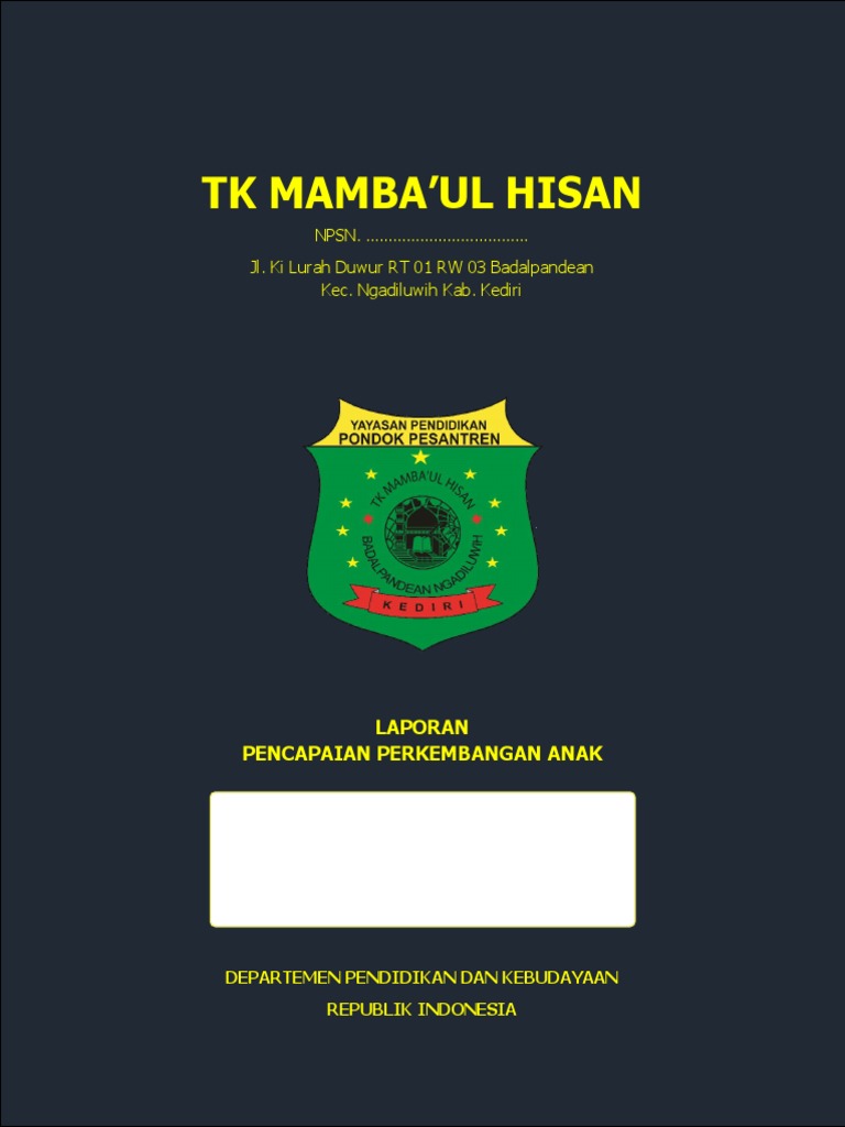 Desain Raport TK - 1 | PDF