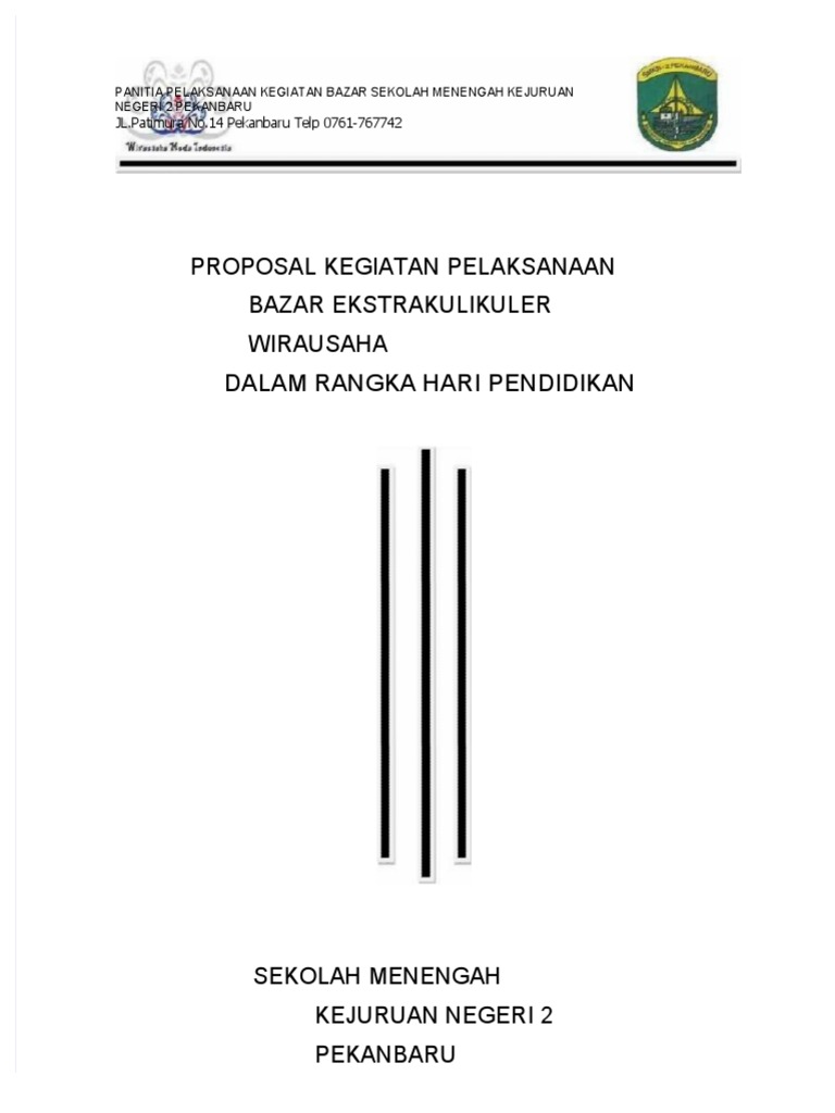 (PDF) Proposal Kegiatan Pelaksanaan Bazar | PDF | Karier & Perkembangan | Kesehatan Holistik