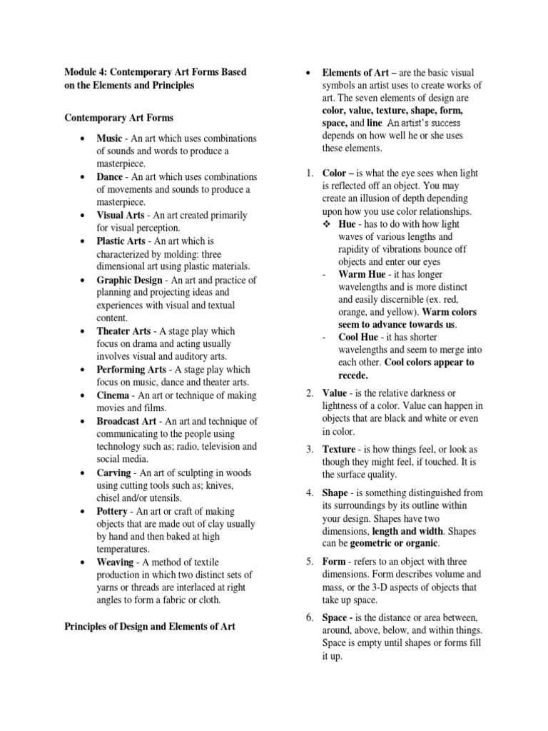 CPAR Modules 4 5 ONA GAMABA | PDF | The Arts