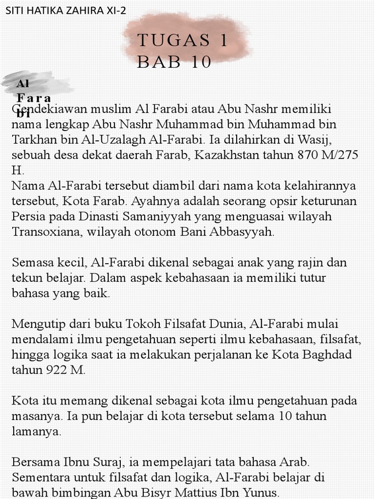 Cendekiawan Muslim: Al-Farabi & Ibnu Thufail | PDF | Sejarah | Agama & Spiritualitas