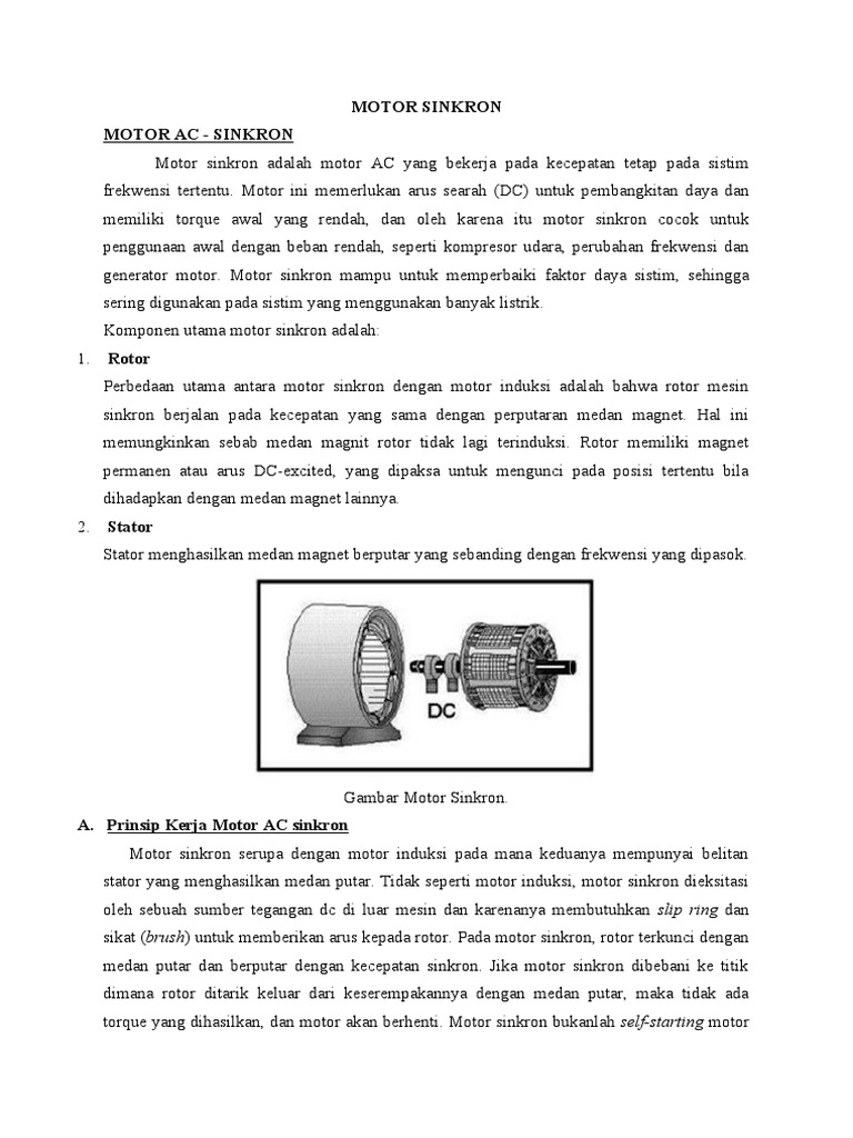 Motor Sinkron | PDF