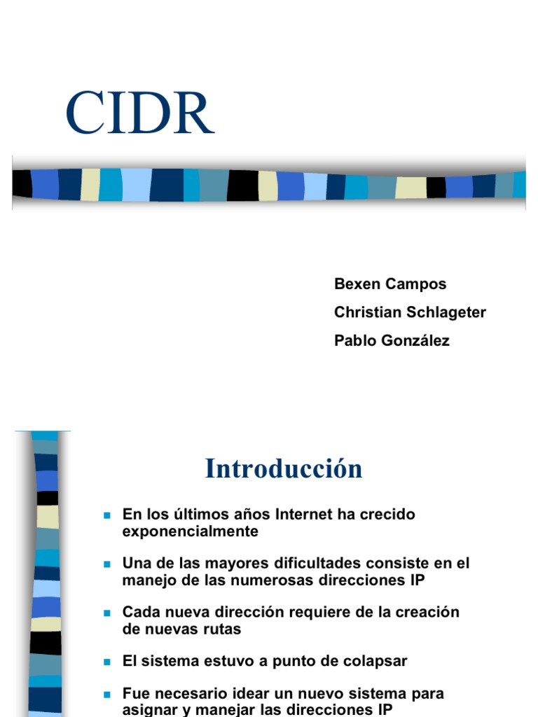 CIDR | PDF | Dirección IP | Red de arquitectura