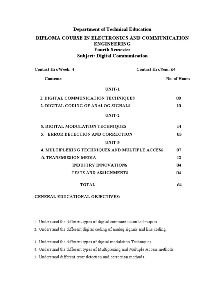 Digital Communication | PDF | Modulation | Data Transmission