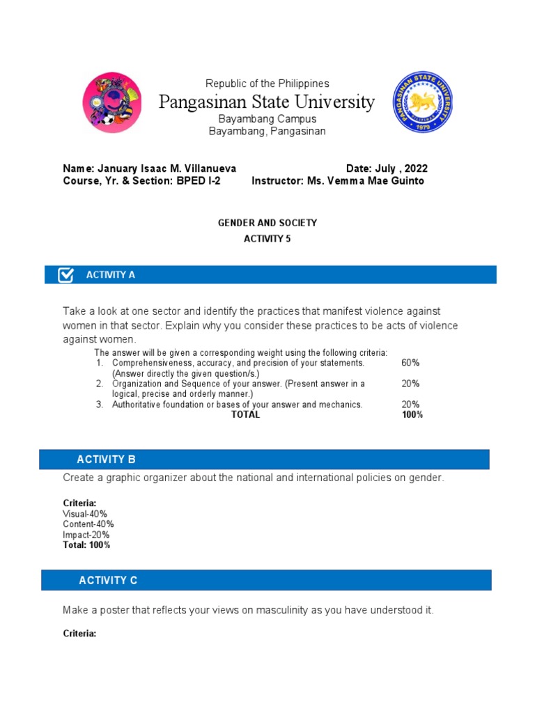 Activity 5-Villanueva, January Isaac M. - Module 9-12 (30 Points) | PDF
