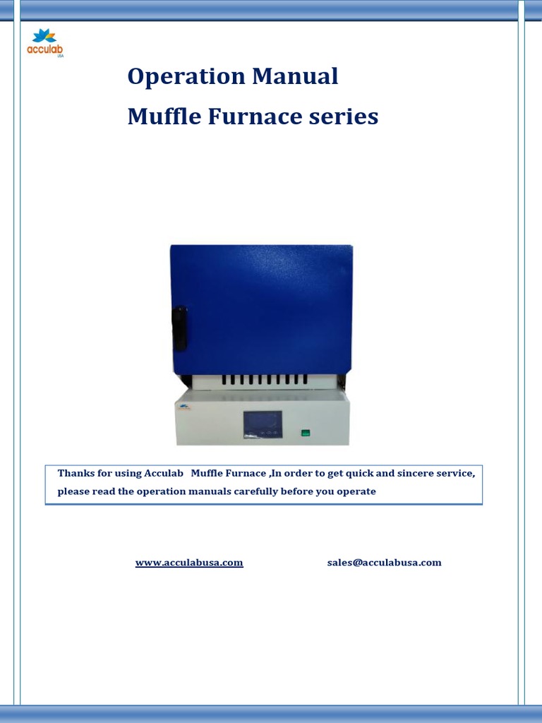 Operation Manual Muffle Furnace Series | PDF | Silicon | Thermocouple