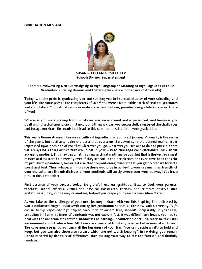Graduation Message | PDF