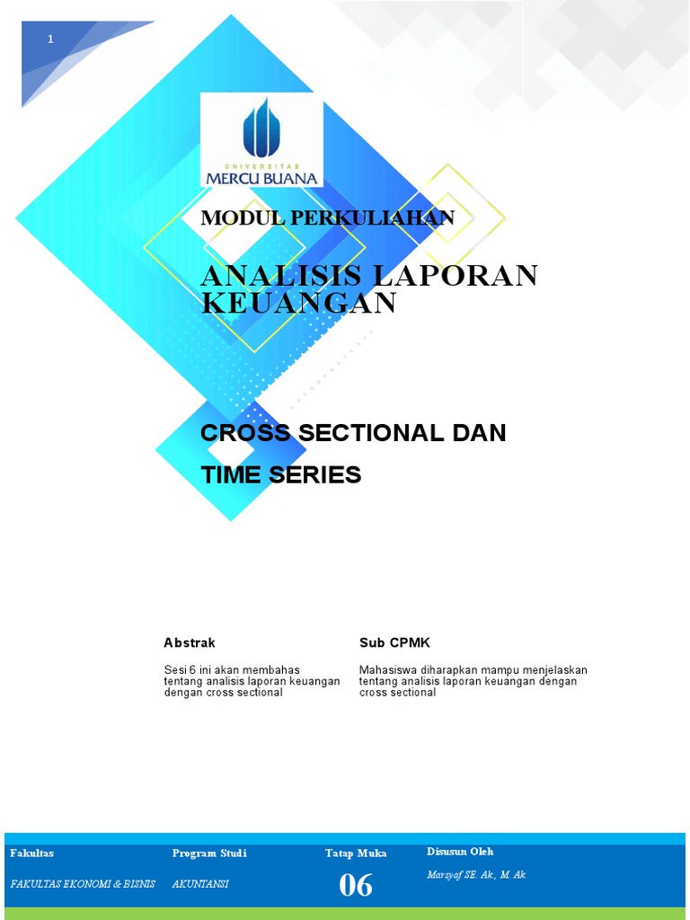 Modul 06. Cross Sectional Dan Time Series | PDF | Bisnis