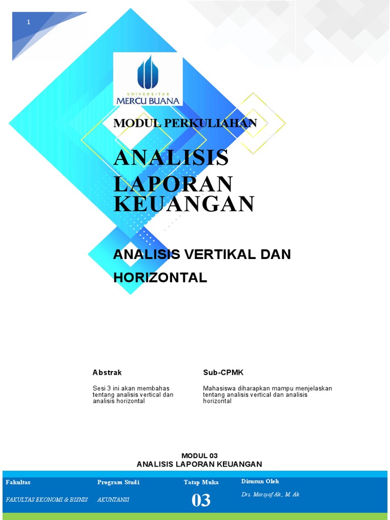Modul 03. Analisis Vertikal Dan Horizontal | PDF